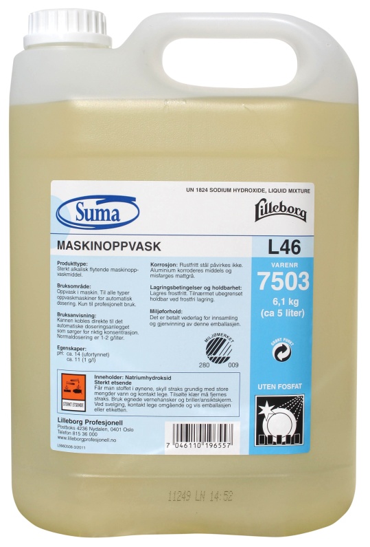 Maskinoppvask SUMA L46 flytende 6,1kg - Engrossenteret AS